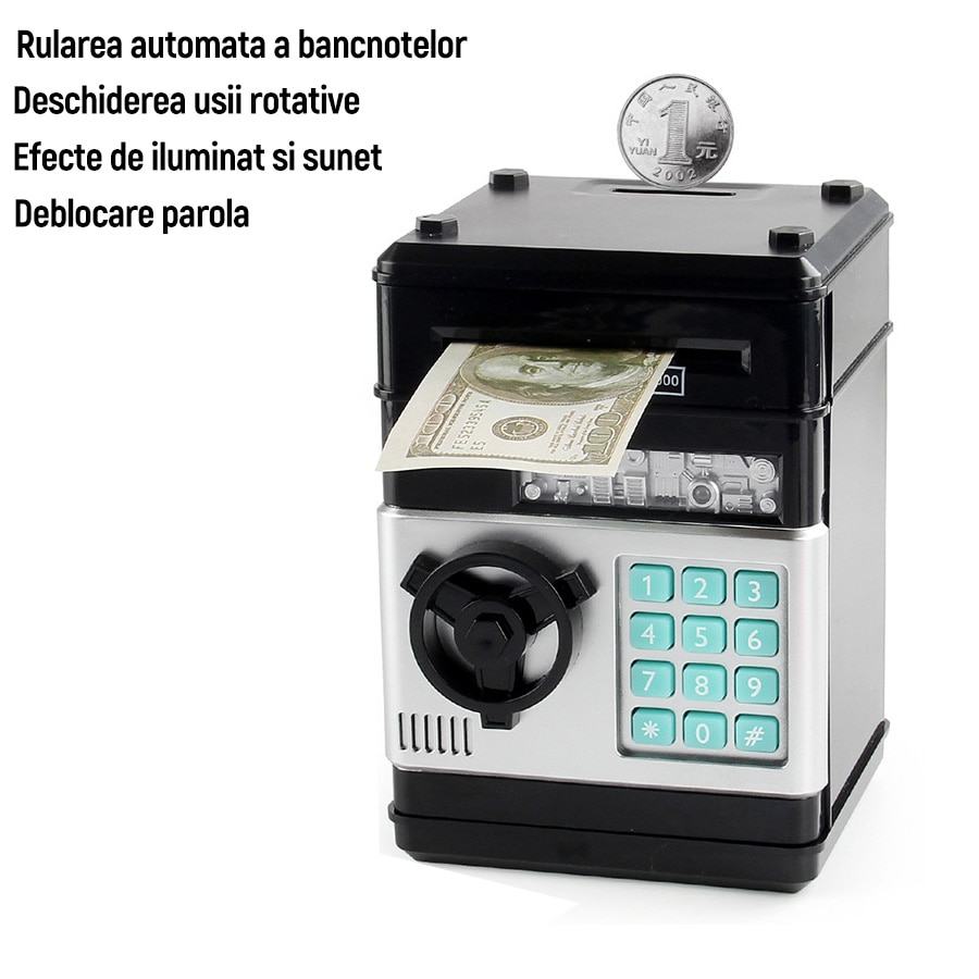 Pusculita interactiva copii, Sundiguer, cu functie ATM cod pin si seif ...