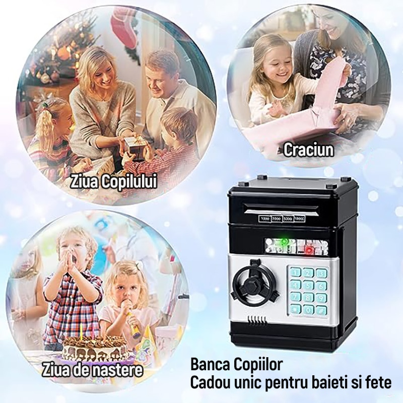Pusculita interactiva copii, Sundiguer, cu functie ATM cod pin si seif ...