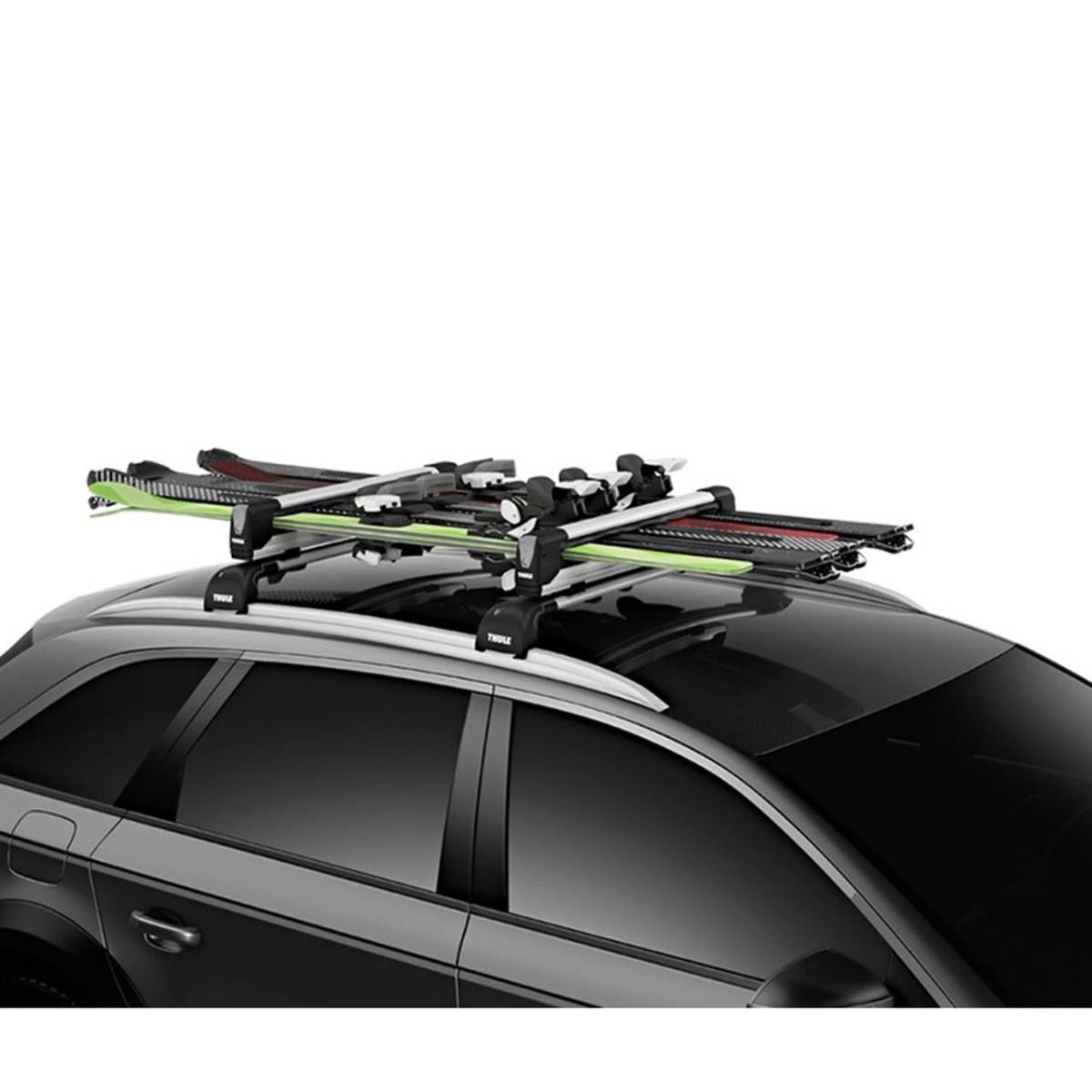 Стойка за ски и сноуборд Thule Snowpack Extender 7325 закрепване на алуминиеви напречни щанги с