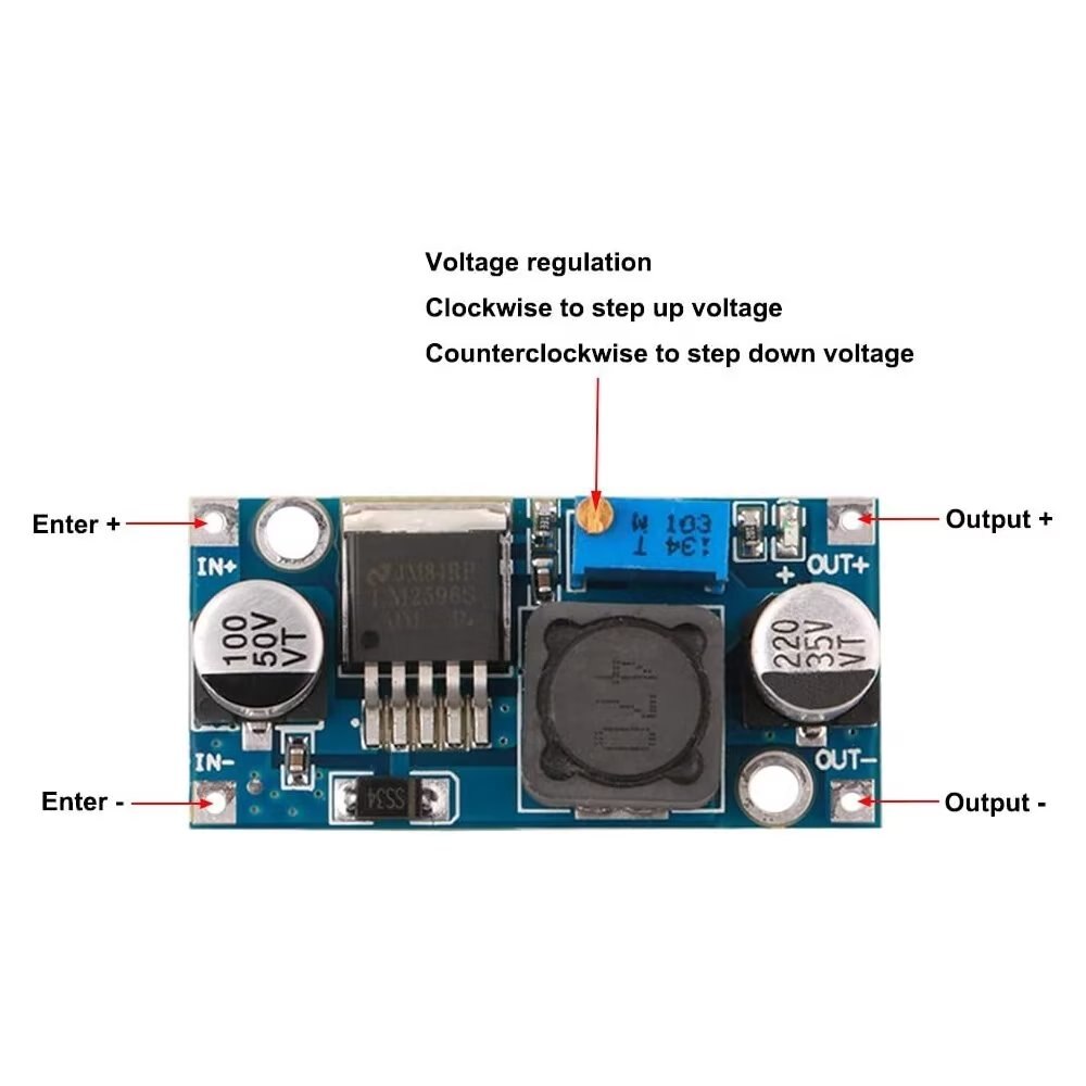 Set 10 convertoare de tensiune, DC-DC LM2596S, 43 x 21 x 14 mm, 10 ...