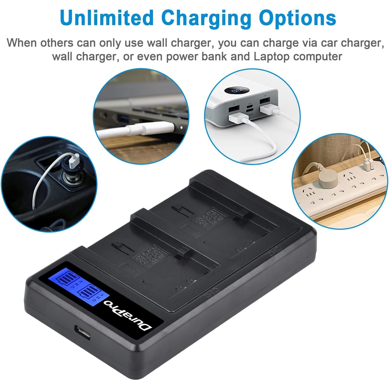 Set 2 acumulatori NP-FV70 de 2500 mAh cu incarcator dublu pentru Sony ...