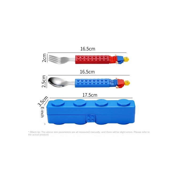 Tacamuri pentru copii, NUT, Inox, lingura si furculita, Lego ...