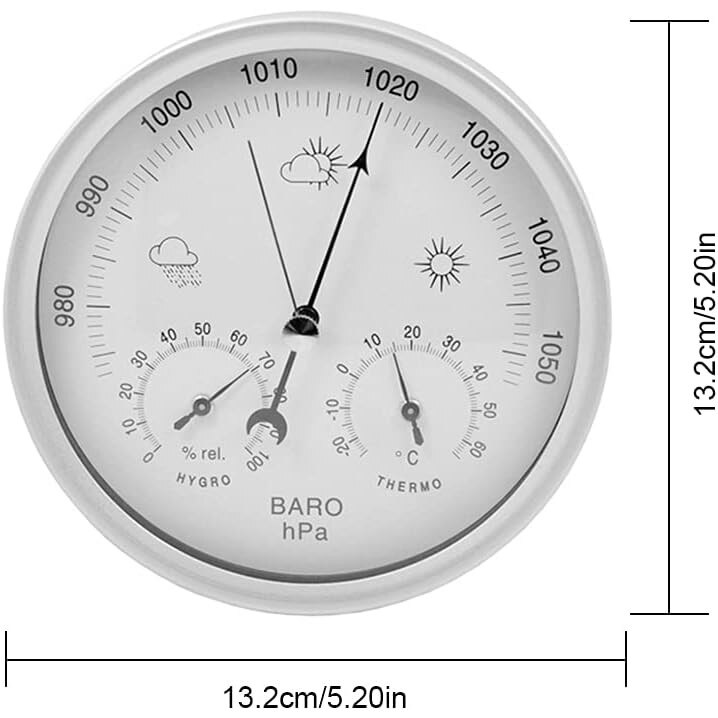 Statie meteo analogica 3 in 1, Otel - eMAG.ro