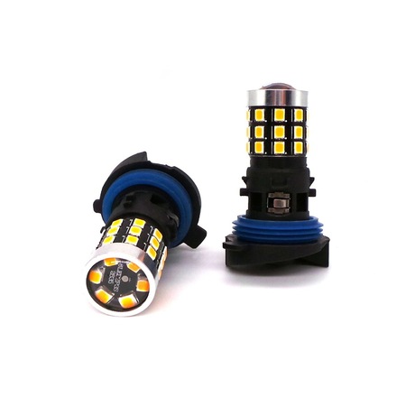 Set 2 becuri auto motoLEDy, LED HP24W 12-24V CANBUS putere Portocaliu ...