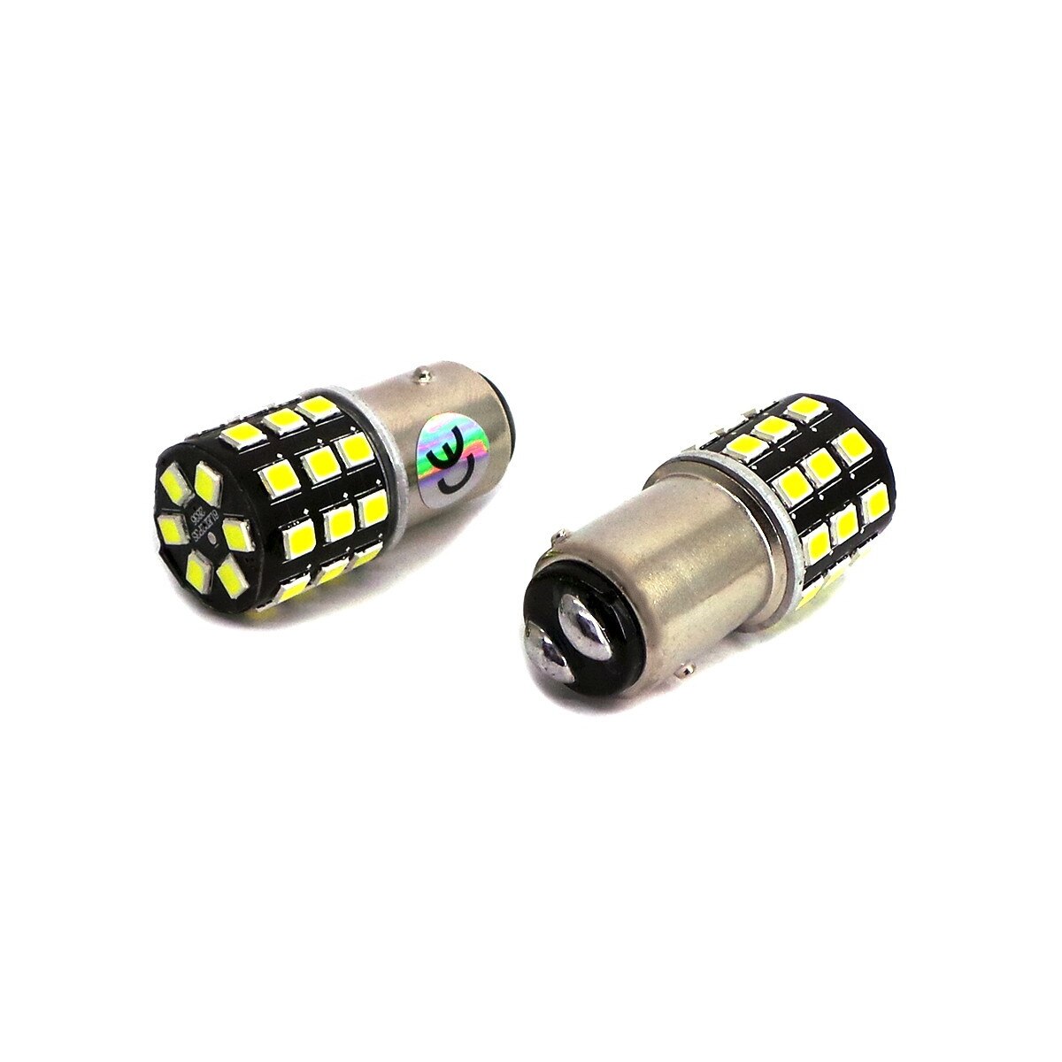 Set 2 becuri auto motoLEDy, LED P21/5W, BAY15D 12-24V 1100lm CANBUS alb ...