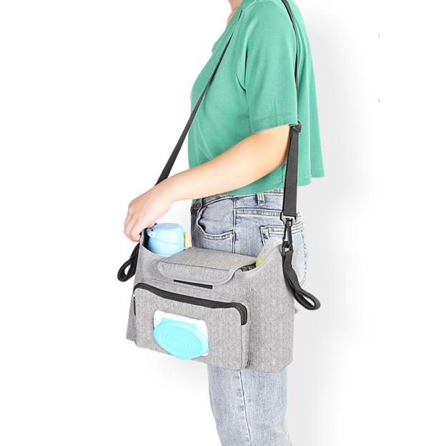 Geanta organizare messenger pentru bebe si mamici, Ledera, Sistem de ...