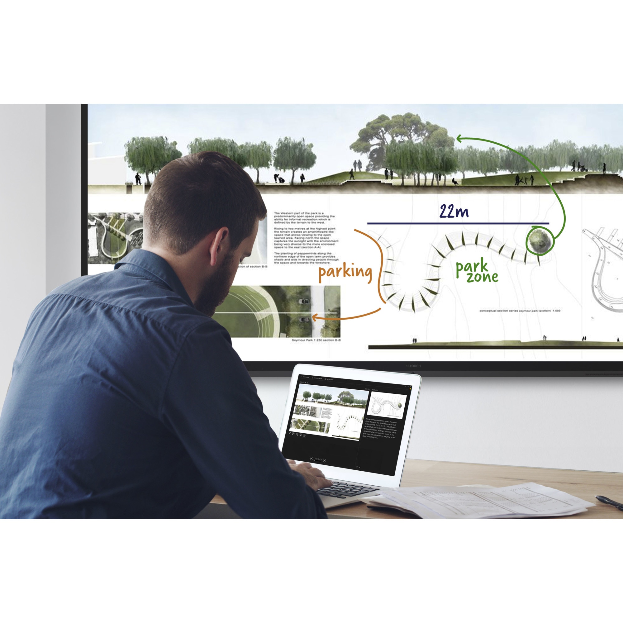 Display Interactiv i3-Technologies i3TOUCH ULTRA 105" 5K, CPU Octa core ...
