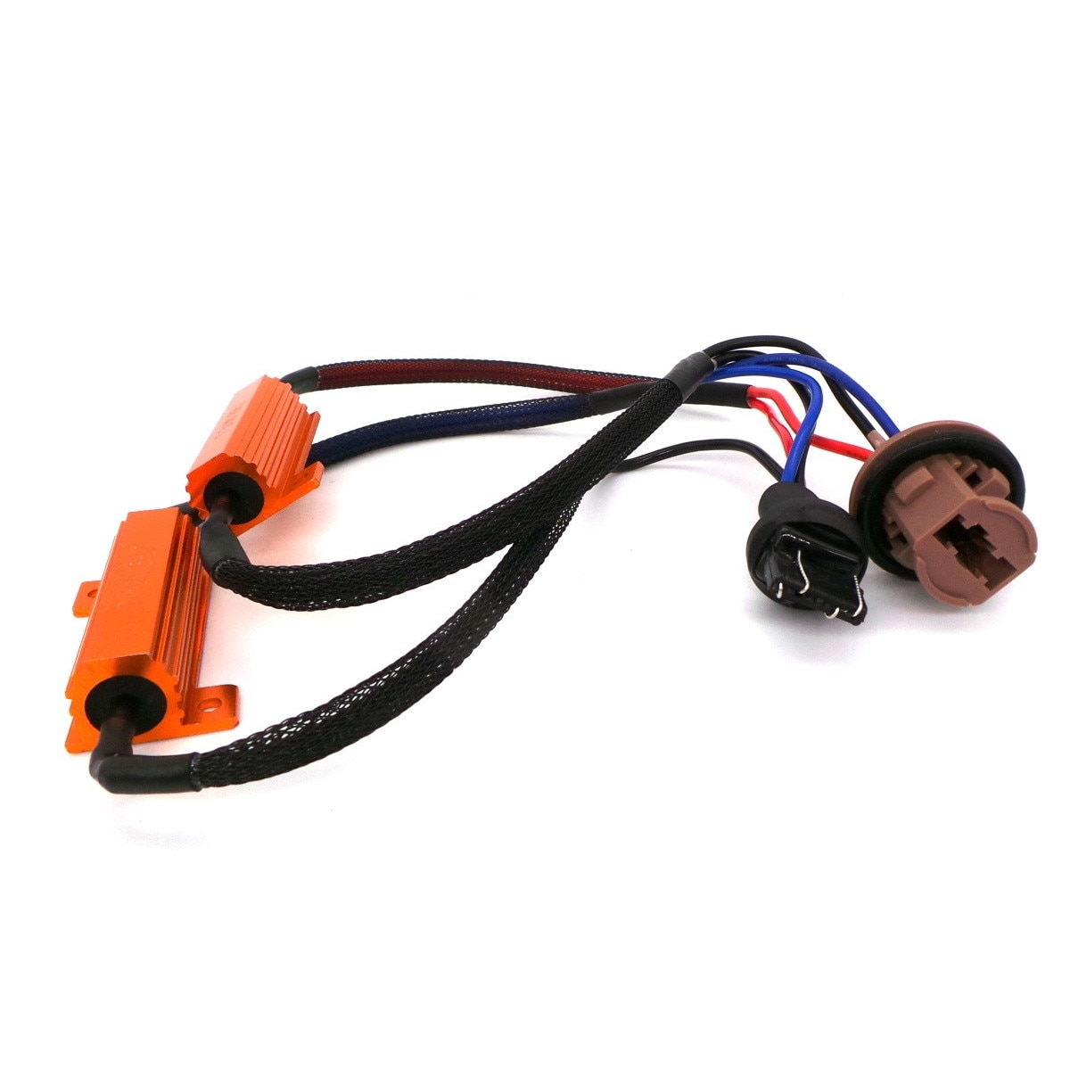 Set 2 becuri auto motoLEDy, LED W21/5W, 7443 rezistor - CAN 50W 8 Ohm ...