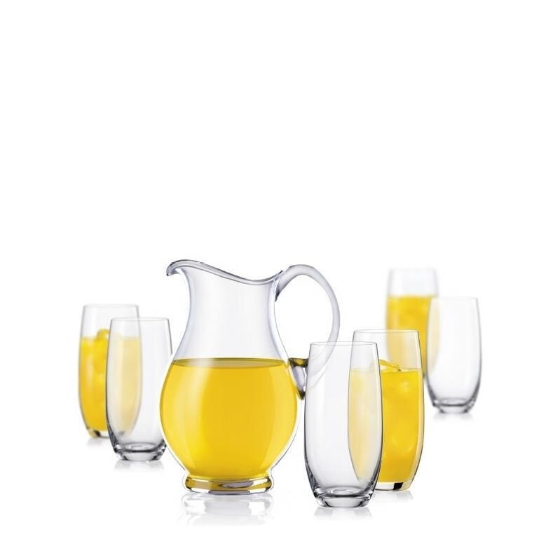 Carafa limonada 1500 ml cu 6 pahare 350 ml, Bohemia Cristal - eMAG.ro