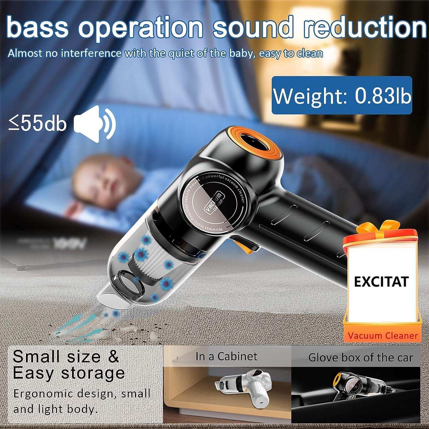 Excitat Akkus autós porszívó, porfúvó funkció, EXCITAT®, 9000PA 120W ...