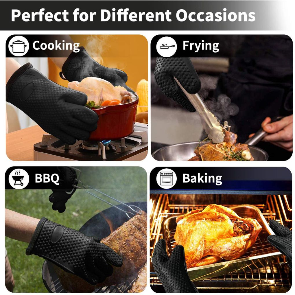 Set Profesional pentru gatit & gratar, 6 piese, manusi gratar, cleste ...