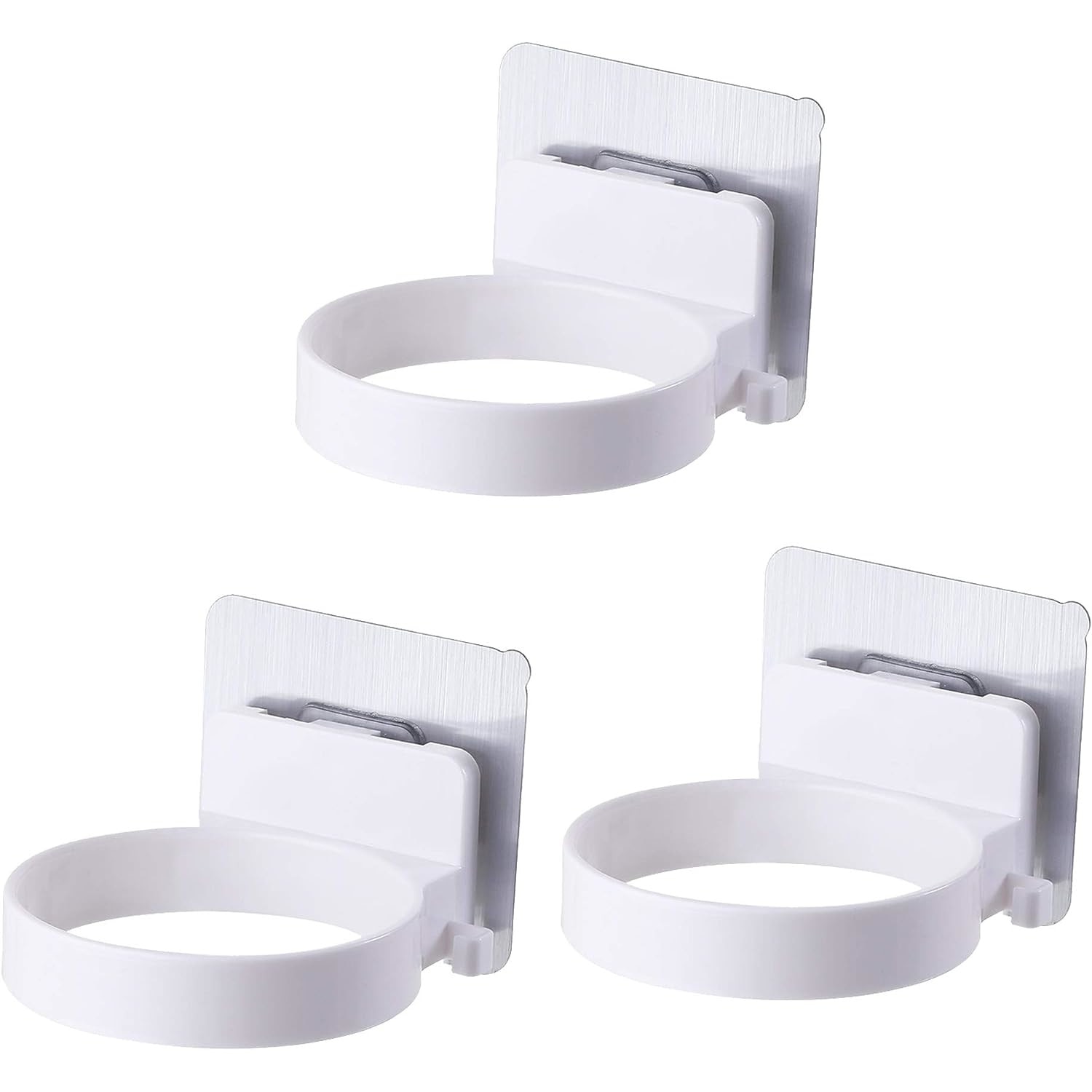 Set 3 suporturi pentru uscator par, Plastic, Alb/Argintiu - eMAG.ro