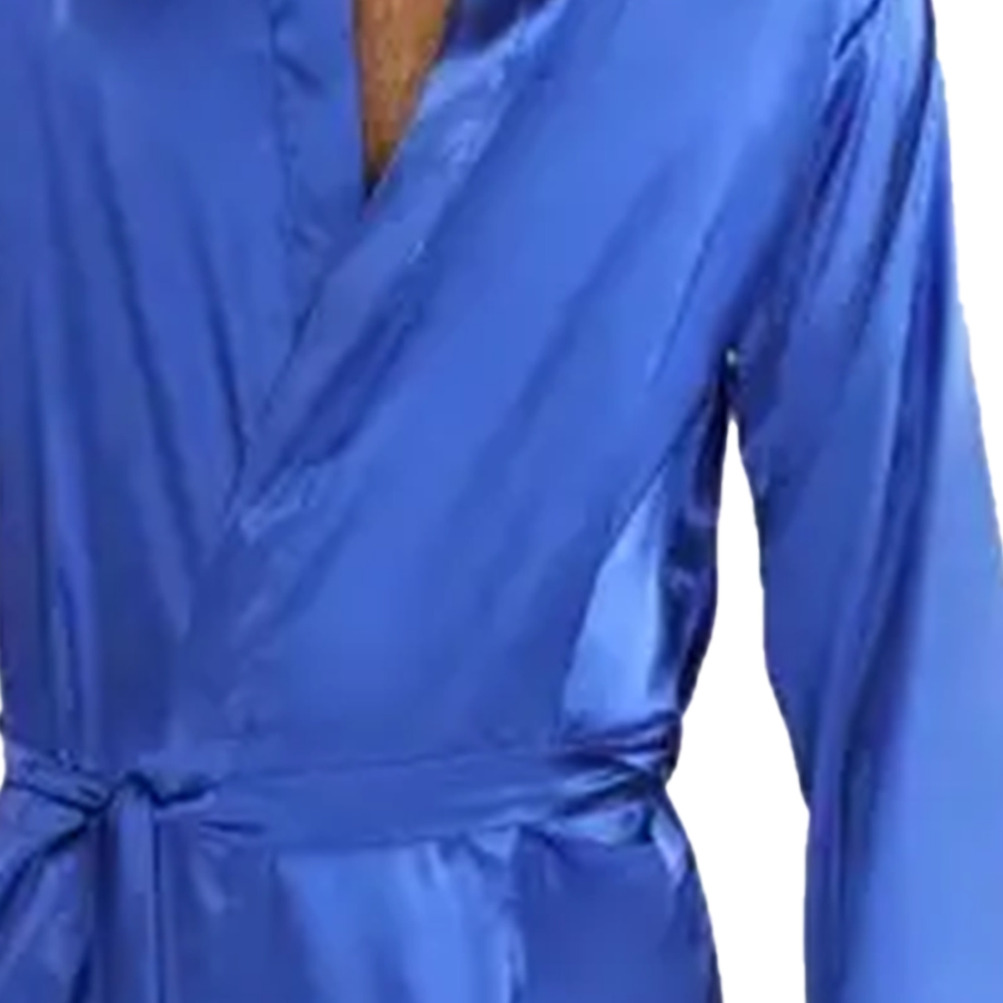 Halat pentru barbati, Dkaren, Satin, Albastru, XXL - eMAG.ro