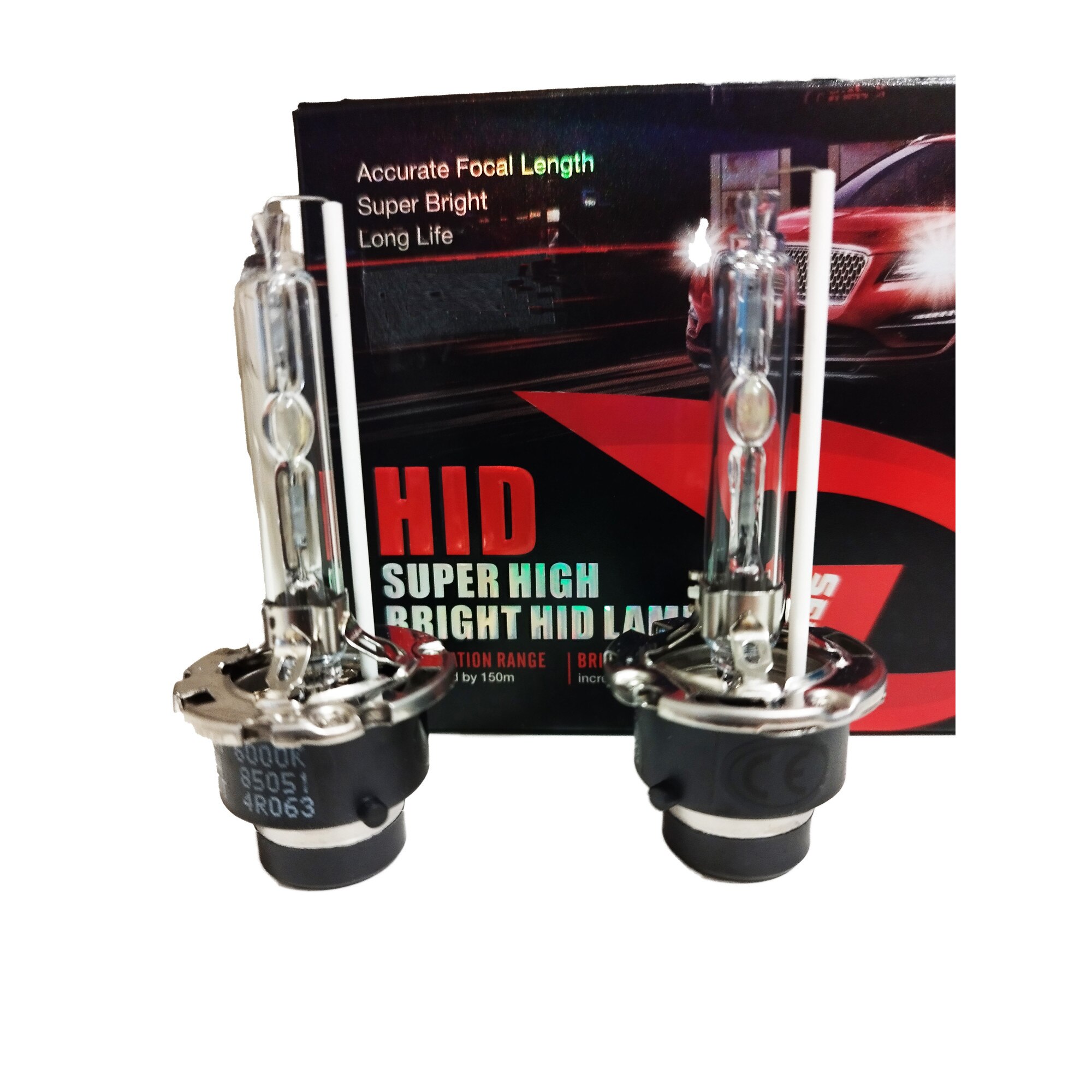 Set 2 becuri xenon D2S soclu metalic lumina ALB rece 6000k Quick StaRT ...