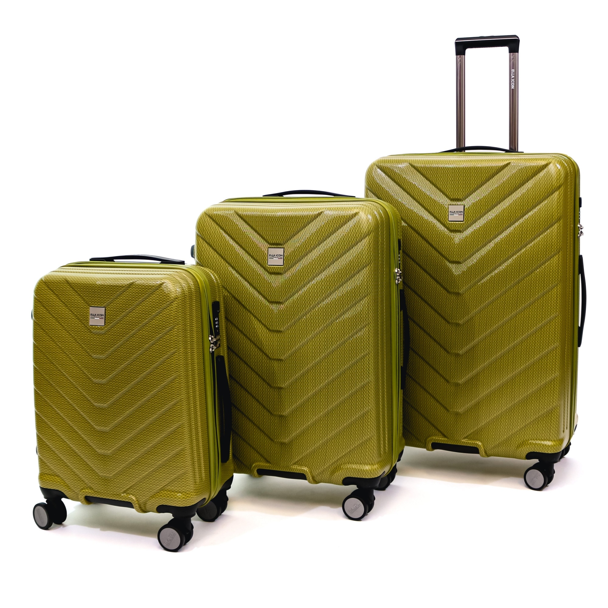 Куфар, Ella Icon, Armour, Зелено, 77X52X30 см - eMAG.bg