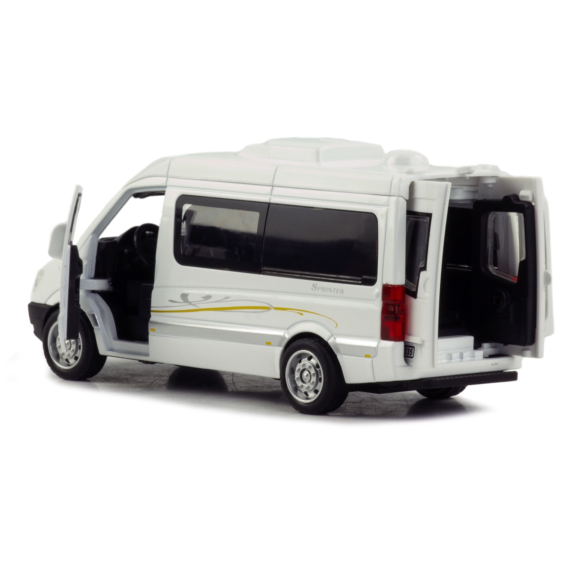 Masina Mercedes-Benz Sprinter cu usi, capota, portbagaj mobile, lumini ...