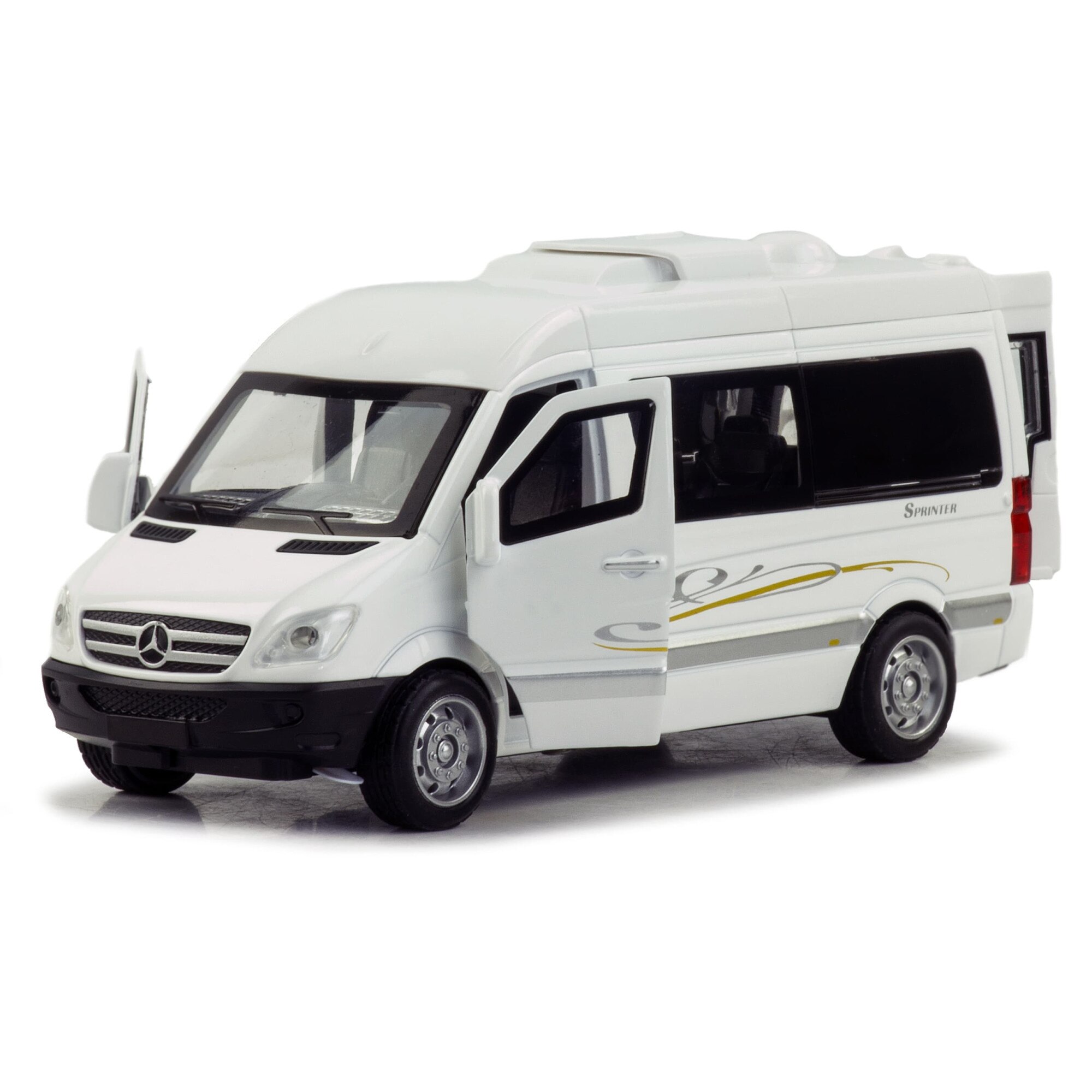 Masina Mercedes-Benz Sprinter cu usi, capota, portbagaj mobile, lumini ...