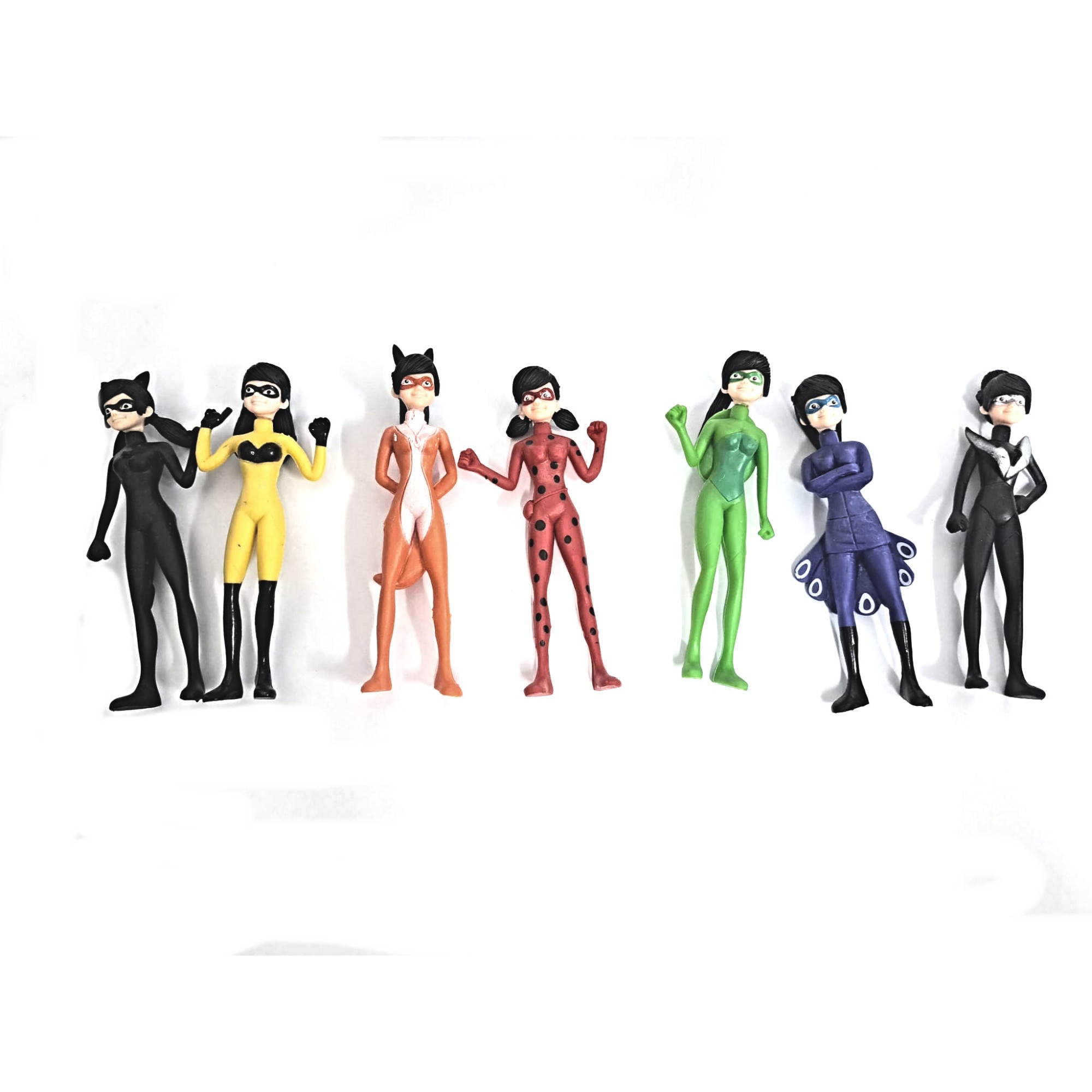 Set 14 figurine Miraculous Buburuza si Motan Noir, 3ani+, multicolor ...