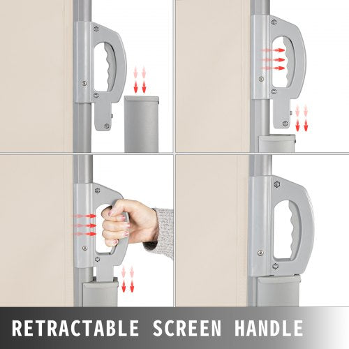 Perdea retractabila pentru terasa de culoare alb-crem, cu lungime de ...