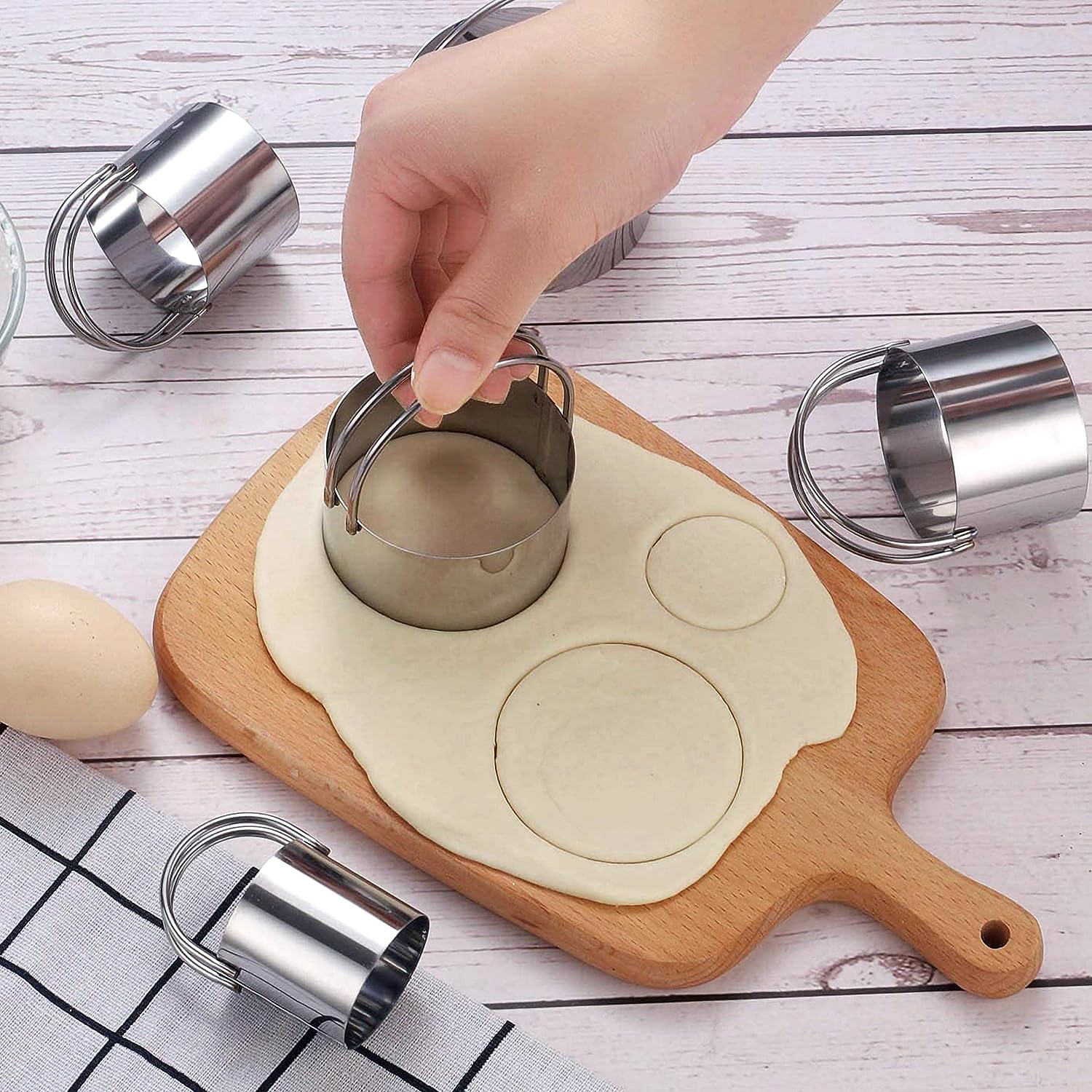 Set 8 ustensile forme prajituri, Inox, Argintiu - eMAG.ro