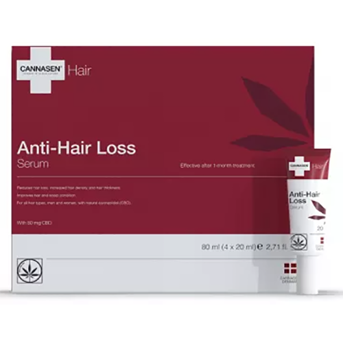 Ser cu CBD impotriva caderii parului Cannasen, CanNordic A/S, 4 flacoane x 20 ml - eMAG.ro