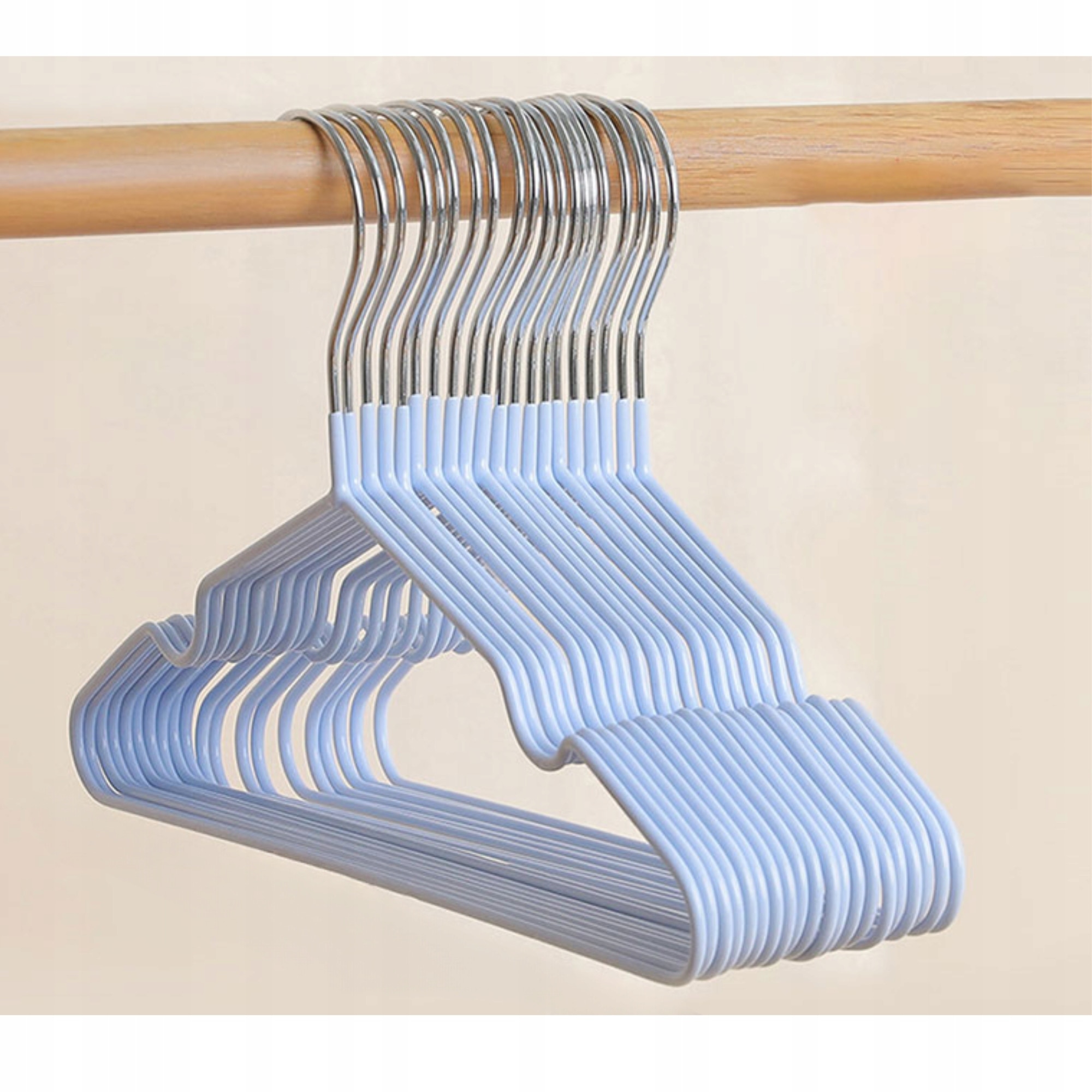 Set 20 umerase pentru haine de copii din PVC, Albastru, 30 cm - eMAG.ro