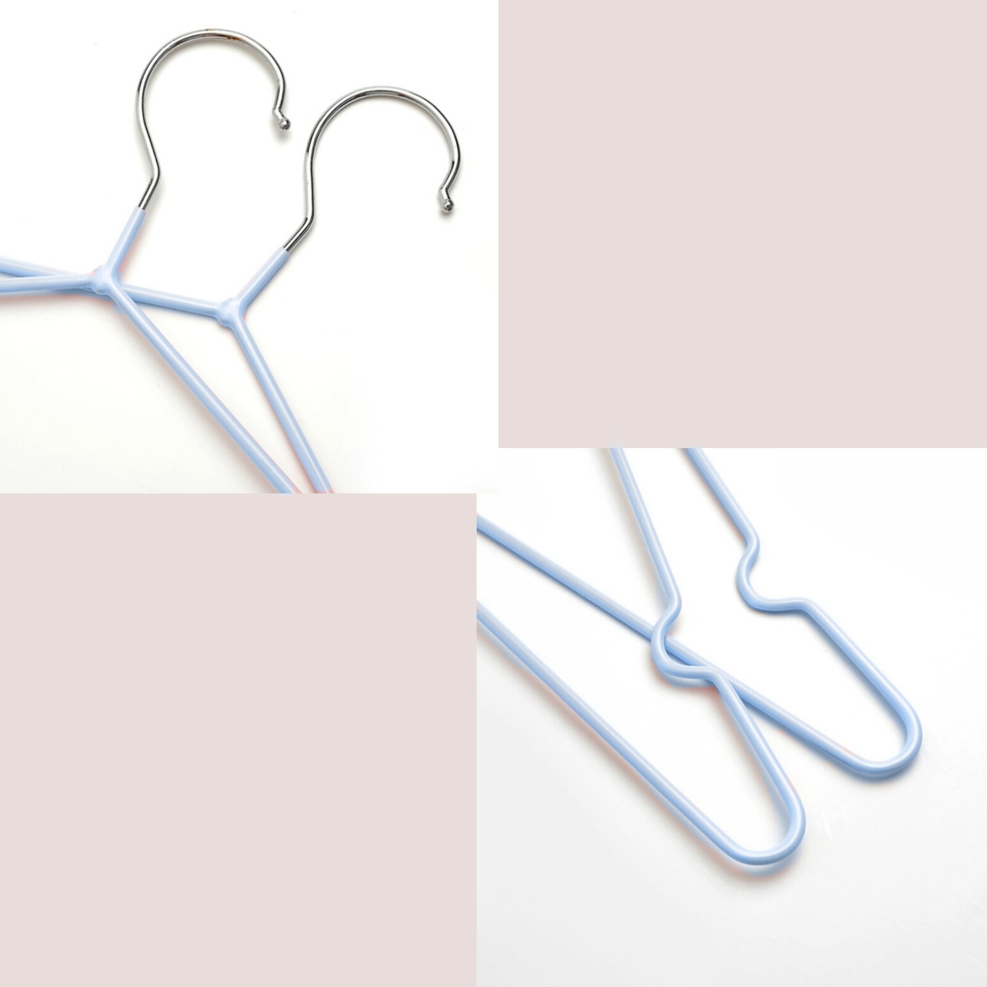 Set 20 umerase pentru haine de copii din PVC, Albastru, 30 cm - eMAG.ro