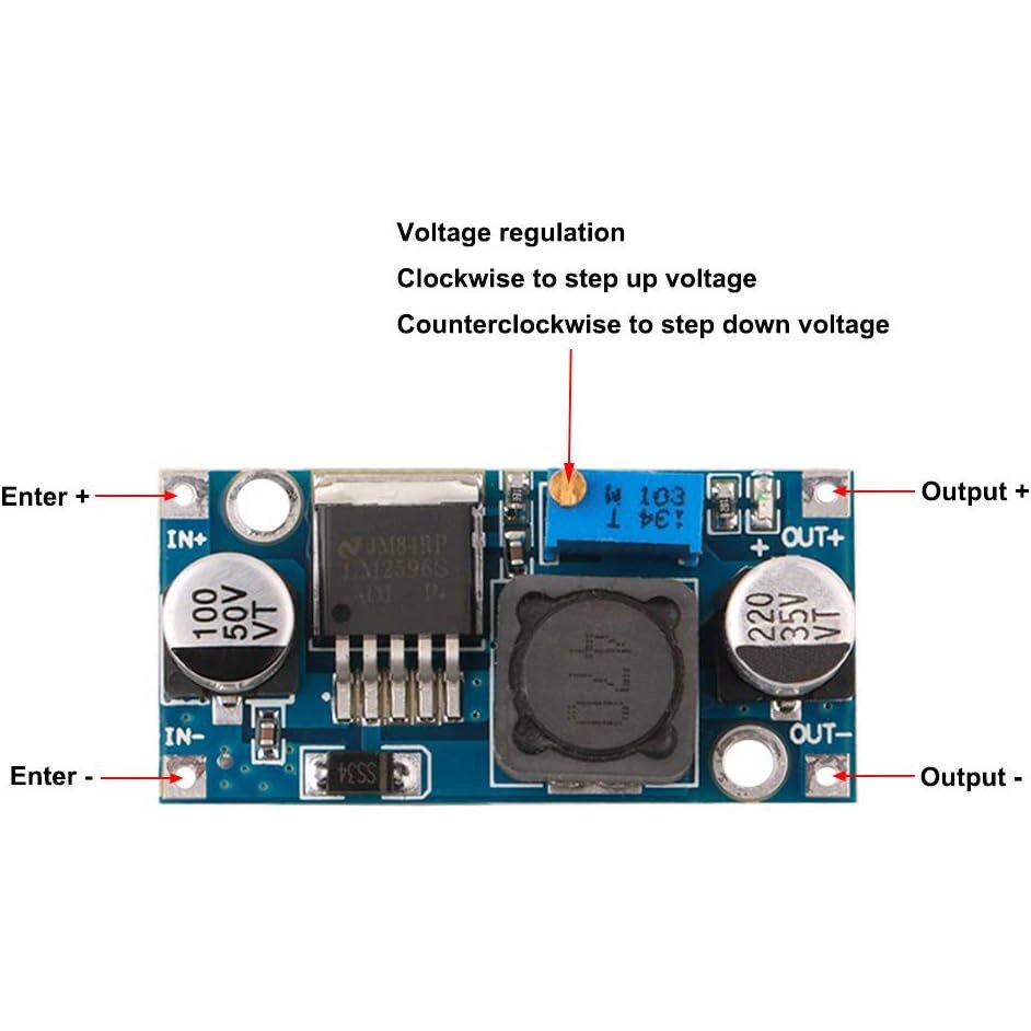7 bucati Premium LM2596S Convertor de tensiune DC-DC, 3,2-40V la 1,25-35V Modul de alimentare cu ...