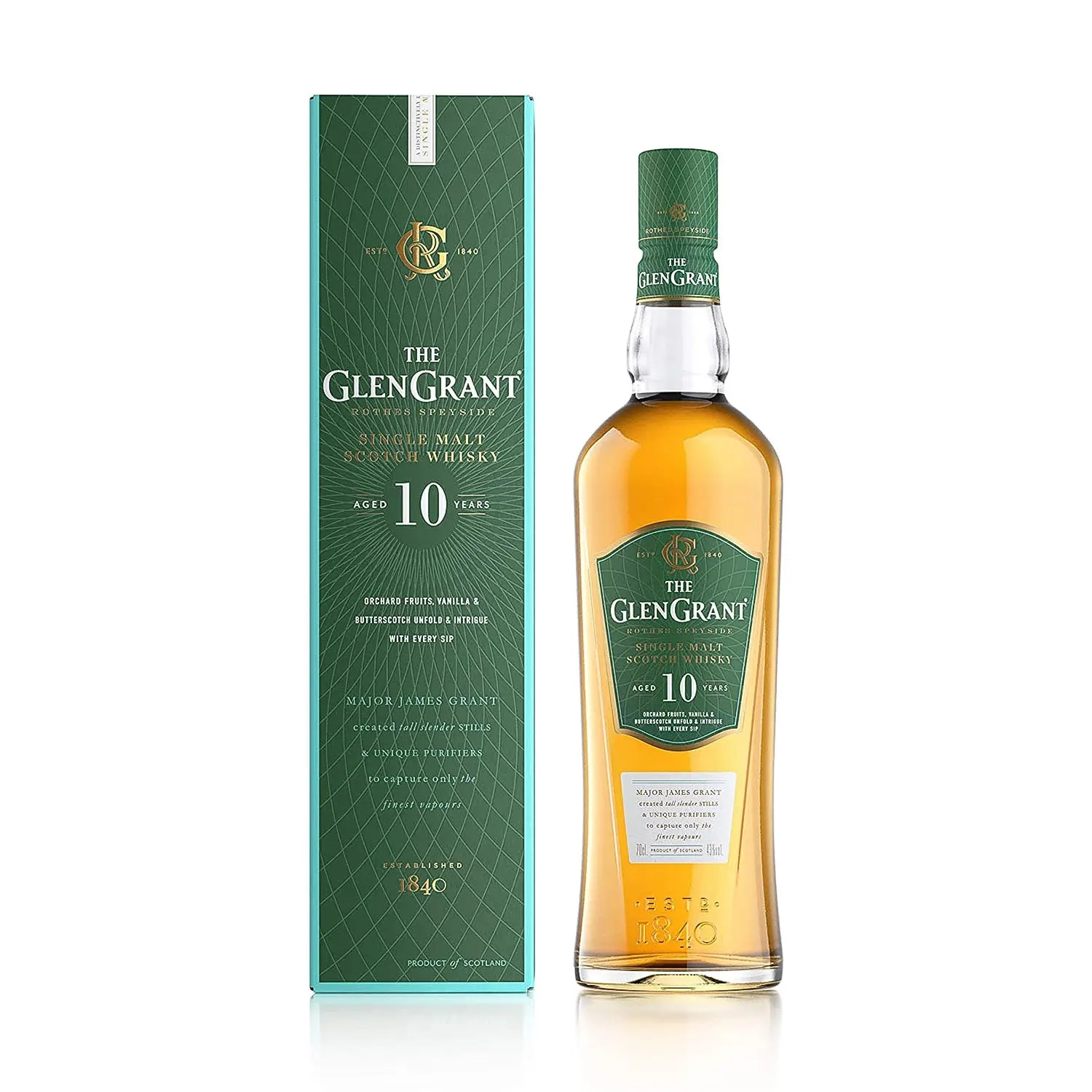 Glen Grant 10 éves Single Malt whisky, 0,7 l, pdd 40% - eMAG.hu