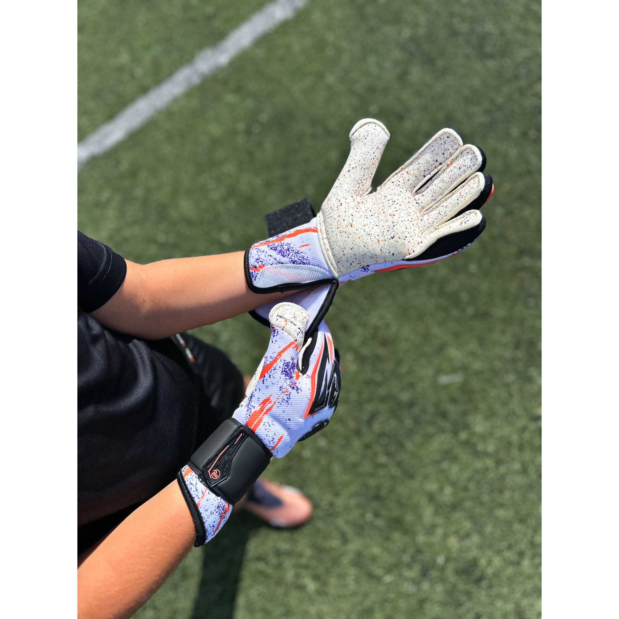 Manusi de portar RG Snaga Finger Save 2023-2024, Flat palm, alb, negru ...