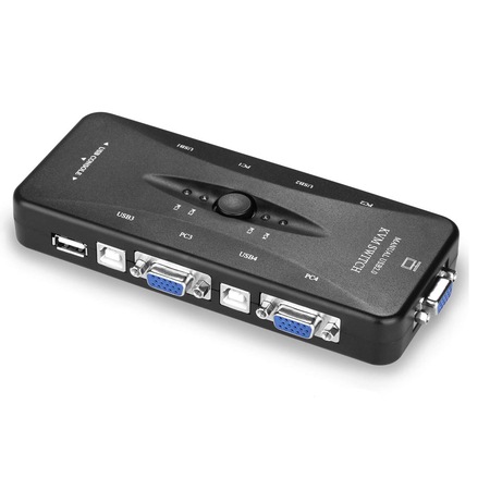 Switch KVM 41UA HOPE R, JENUOS®, 4 porturi, Plug and Play ...