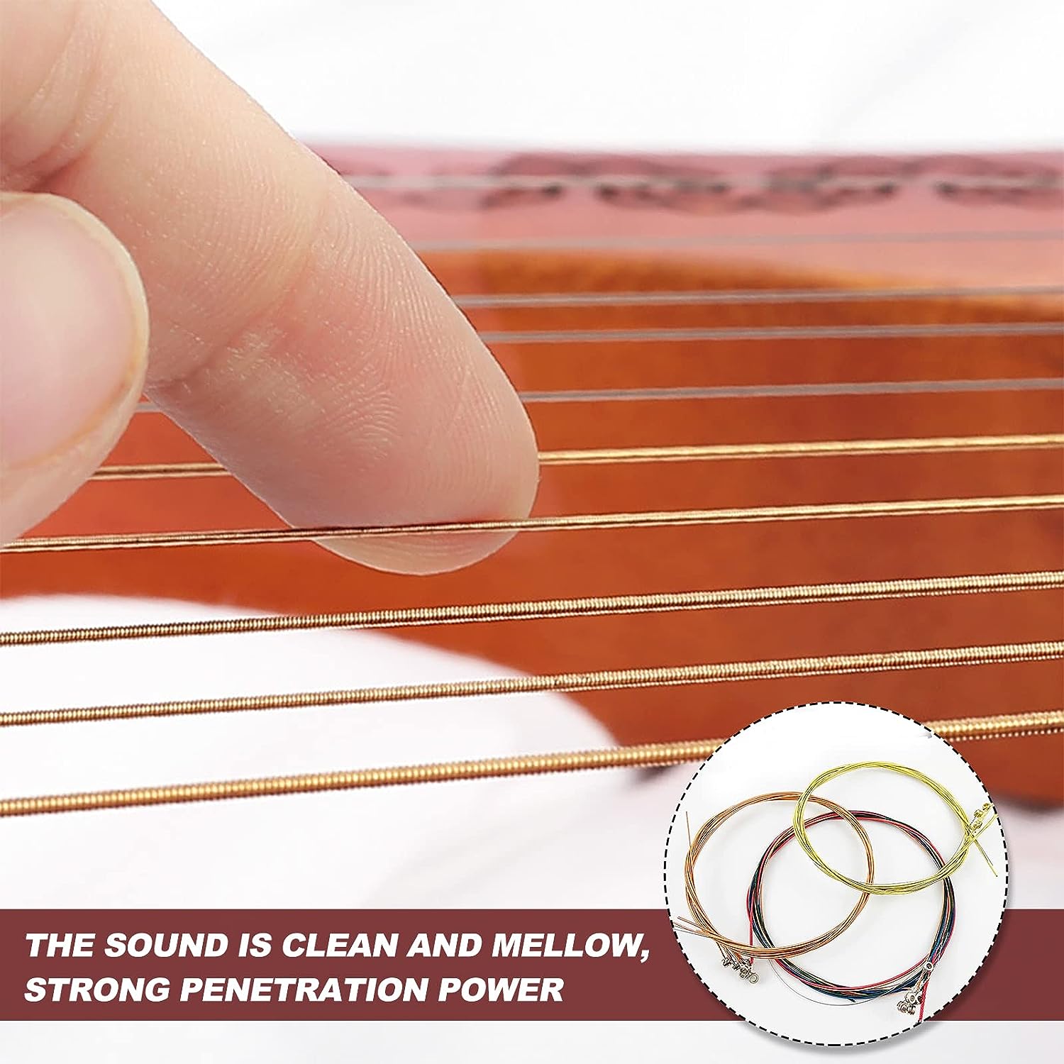 Set 6 corzi de chitara, JENUOS®, Tensiune Normala, Light, Auriu - eMAG.ro