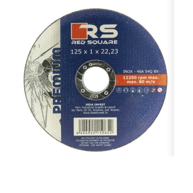 Disc plan pentru debitat, 115 x 2 mm, 13300 Rpm, red square Premium ...