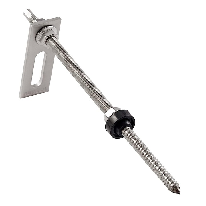 Surub ancora cu filet dublu M10x300mm si adaptor, Inox, prindere sine ...