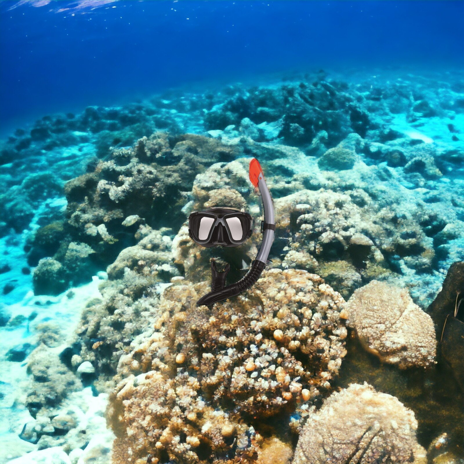 Set Masca si Tub Inot snorkel ergonomic pentru copii, 14 ani +, YUPY ...