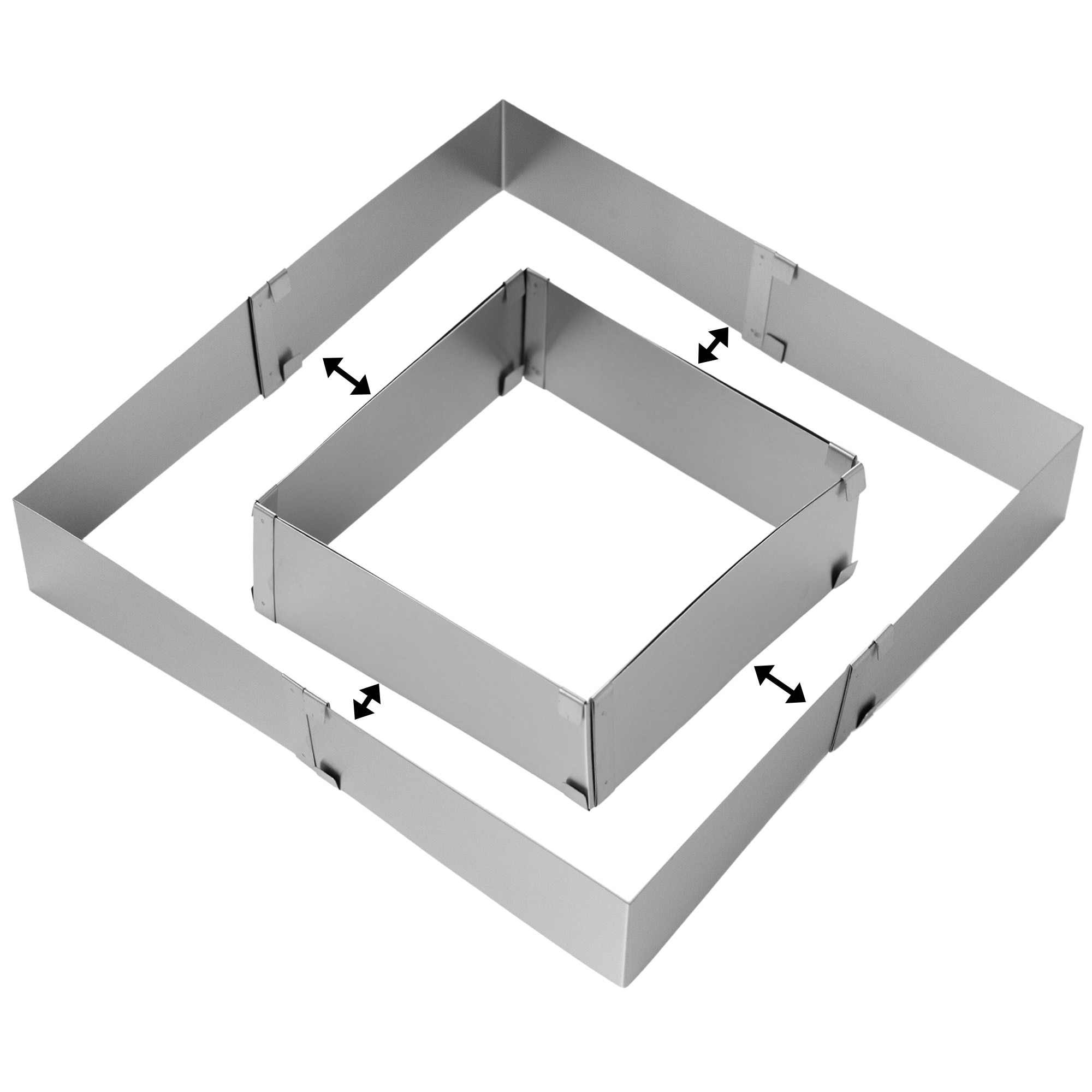 Forma De Tort, Nice Life, Otel Inoxidabil, Retractabil, Patrat, 28X28X5 ...
