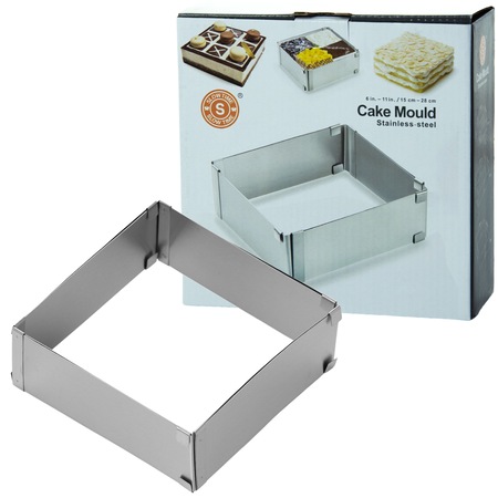 Forma De Tort, Nice Life, Otel Inoxidabil, Retractabil, Patrat, 28X28X5 ...