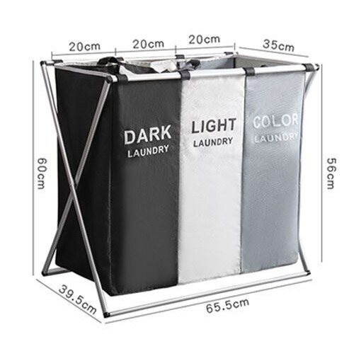 Cos de rufe cu 3 compartimente, NEVERMORE, cadru din aluminiu ingrosat ...