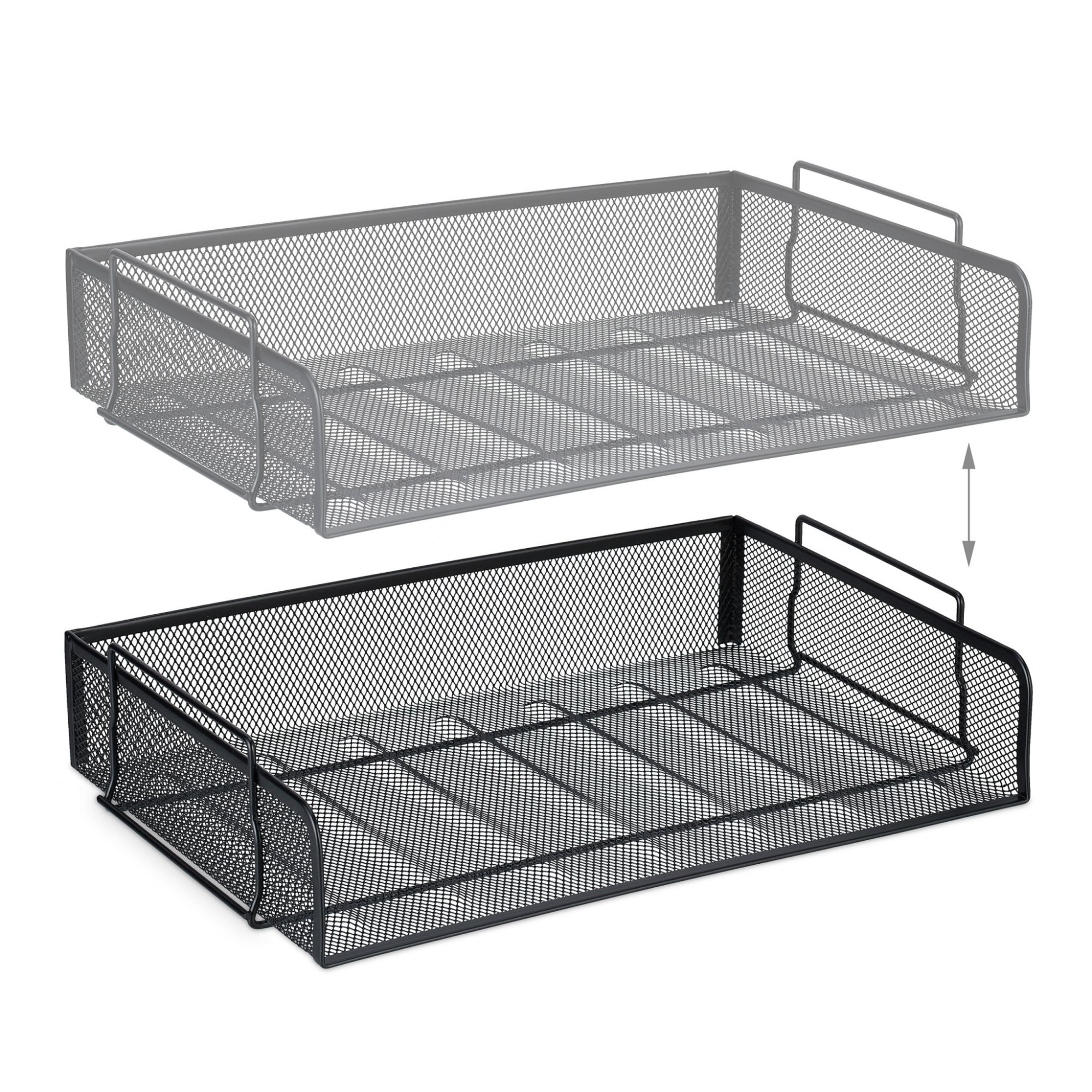 Tava pentru documente suprapozabila, plasa metalica, format A4 ...