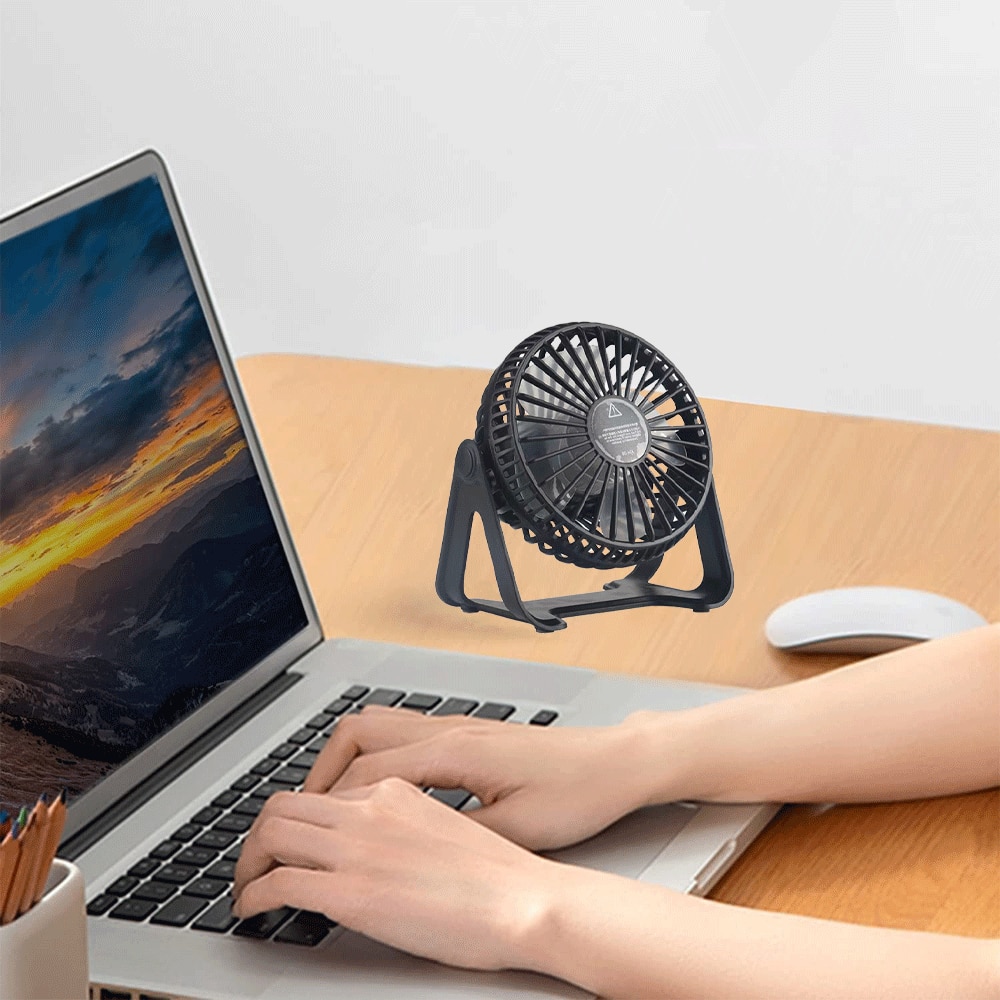 Ventilator mic cu 3 viteze cu mufa USB, potrivit pentru birouri si ...