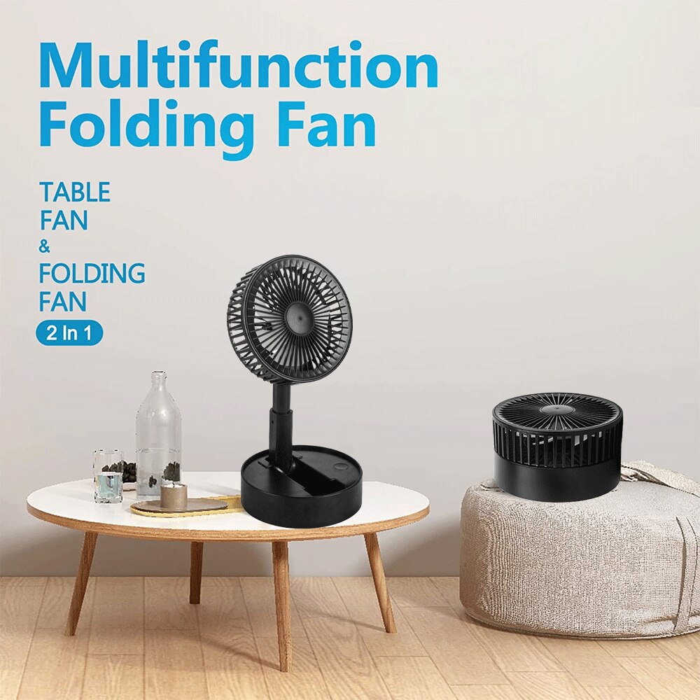 Ventilator de birou portabil - 3 viteze de vant, pliabil, reincarcabil ...