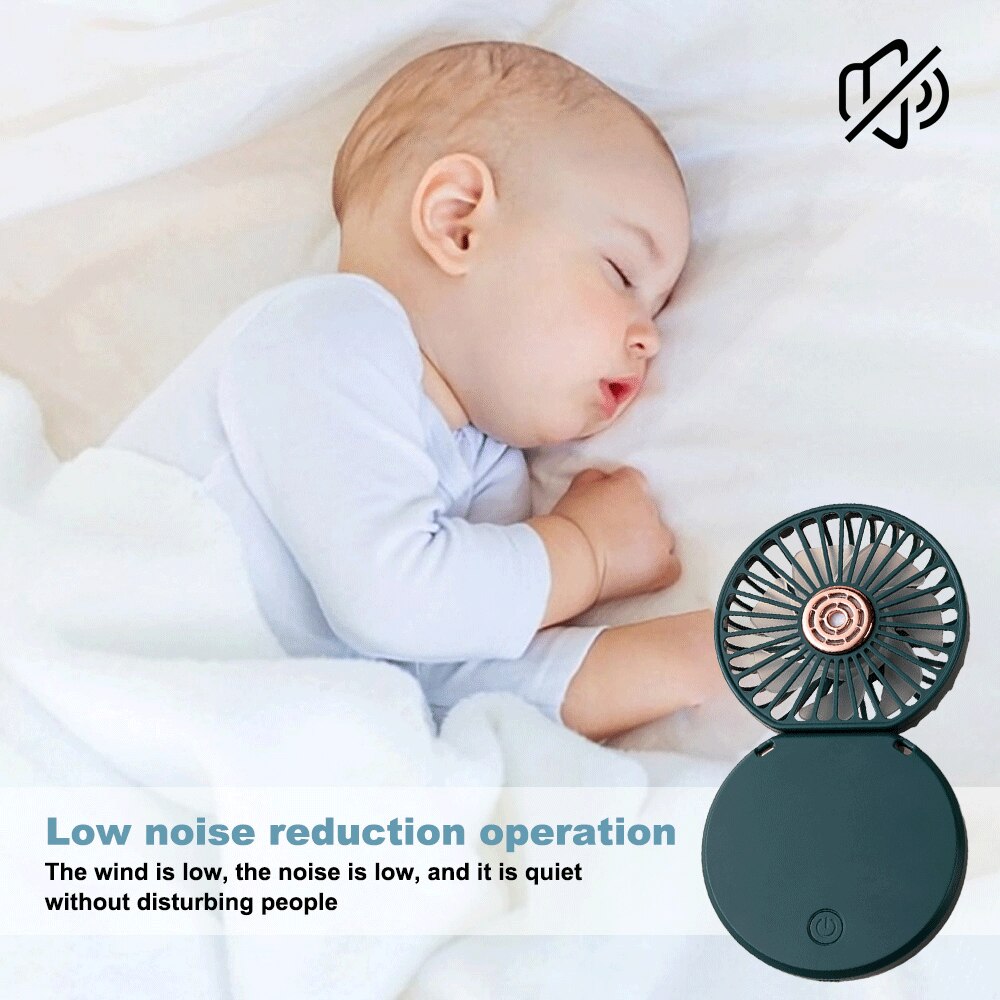 Mini ventilator cu gat suspendat - portabil, cu aromoterapie, verde ...