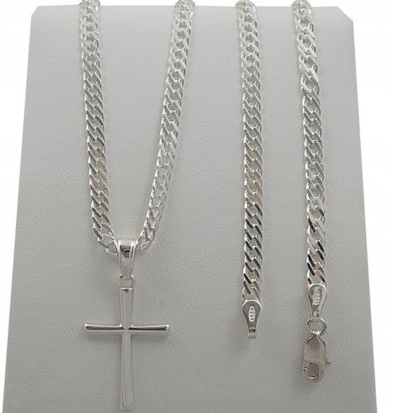 Lant pentru barbati, Amor, Argint, 50 cm, Argintiu - eMAG.ro