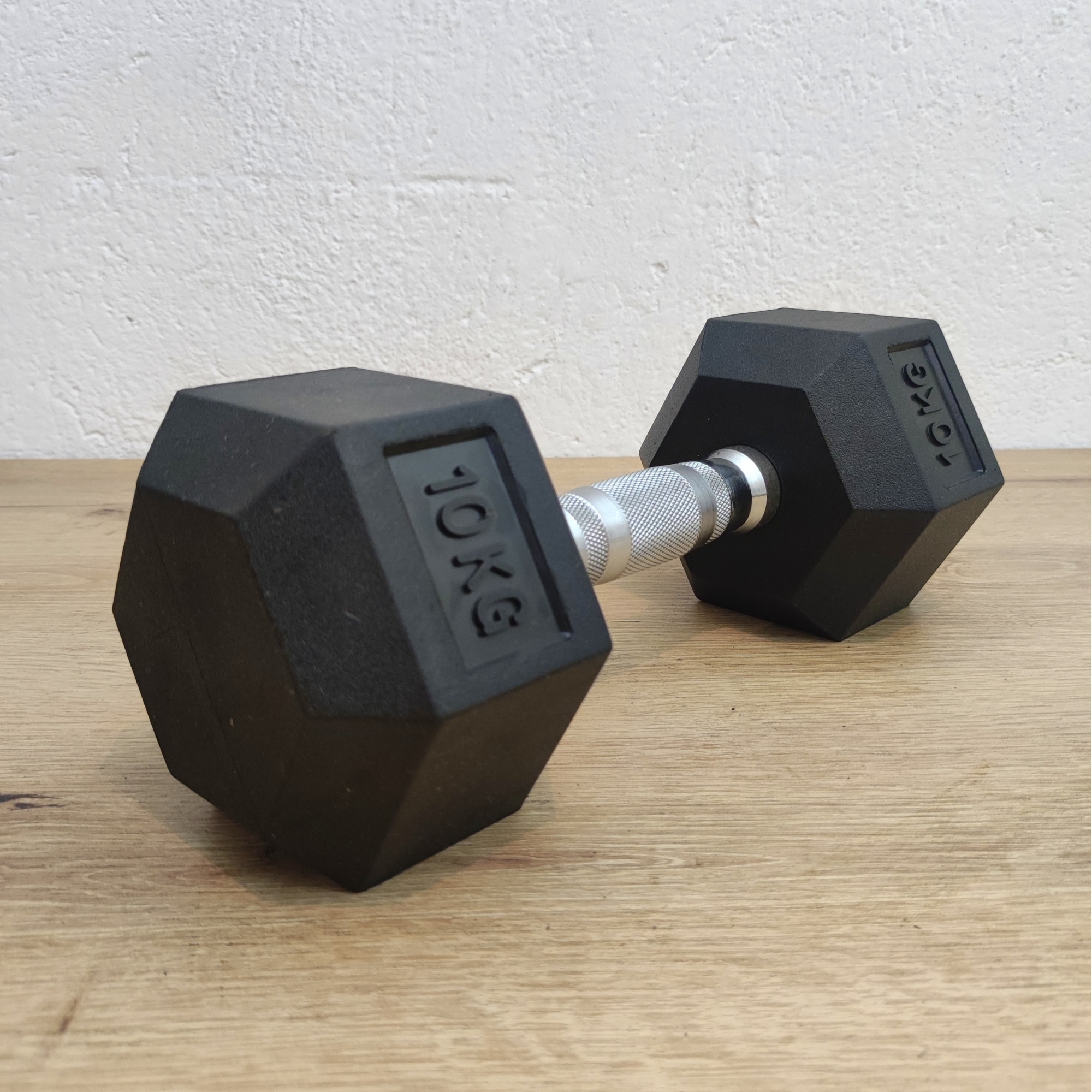 Set 2 gantere hexagonale, Metal Art - ing. Dobrev, 10 kg, 2 buc, Negru ...