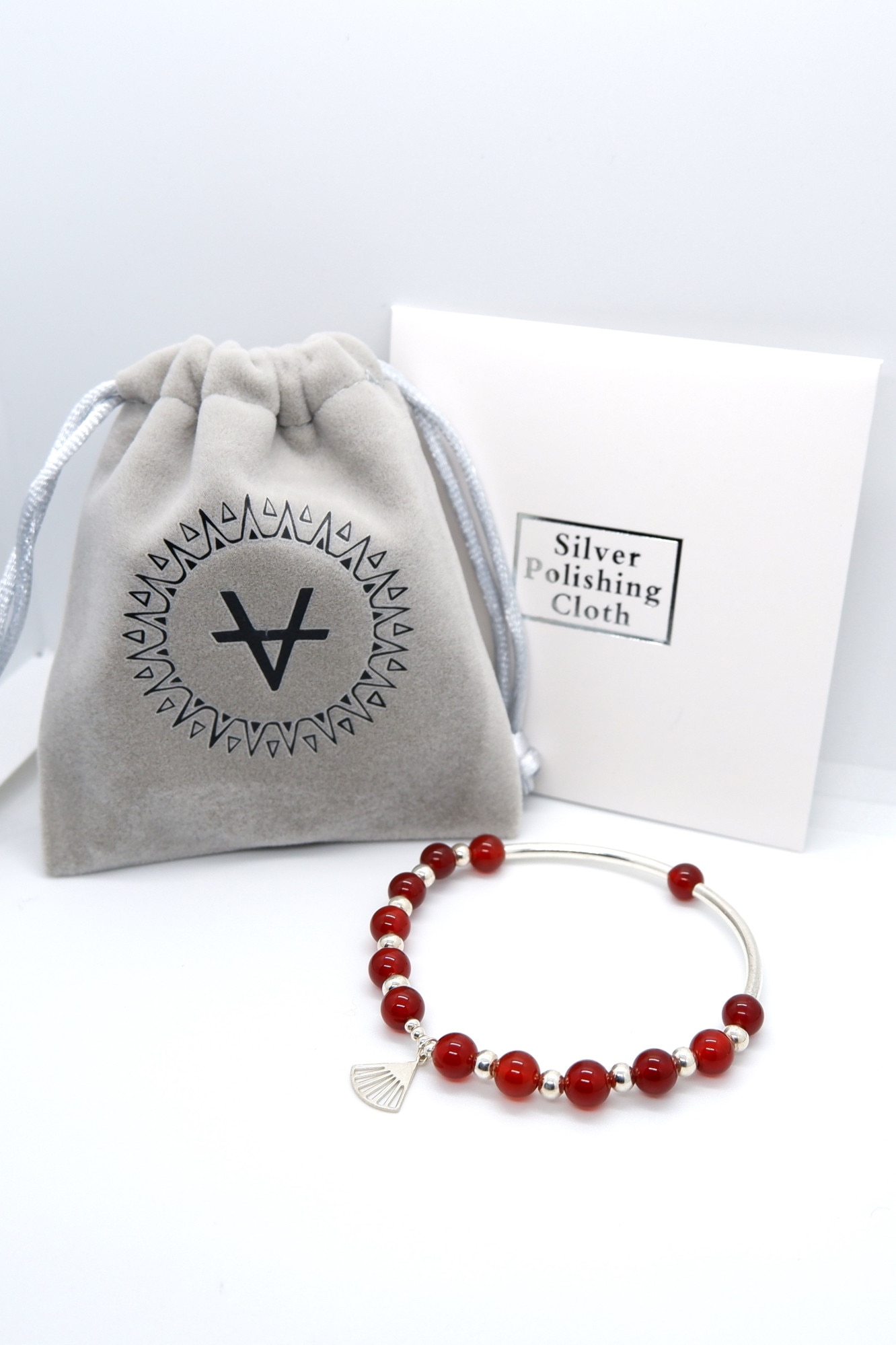 Bratara de rezistenta pentru femei cu Agat rosu natural de 6mm si ...