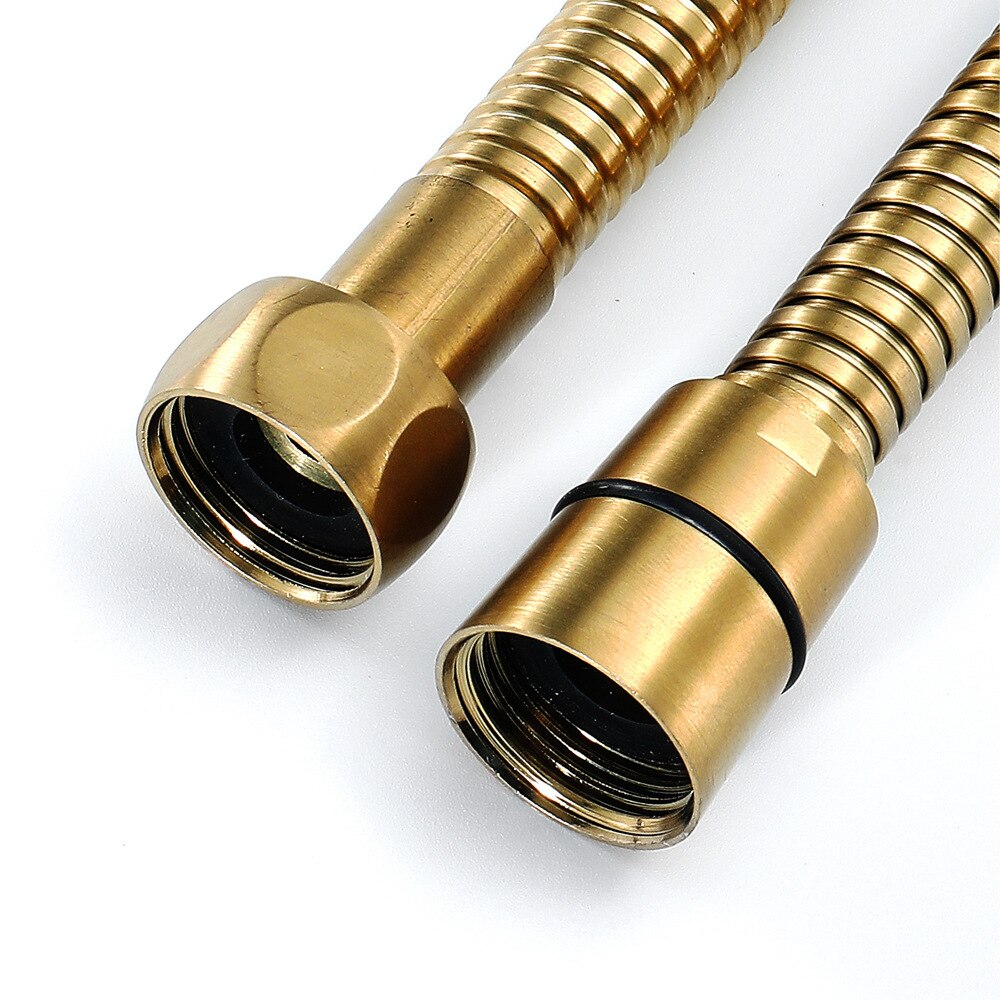 Furtun de dus, Inox, Auriu, 1.5 m - eMAG.ro