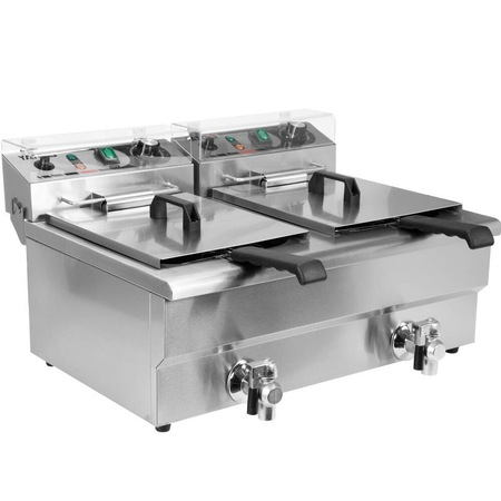 Friteuza profesionala, dubla electrica, Yato Gastro, trifazat, Inox ...