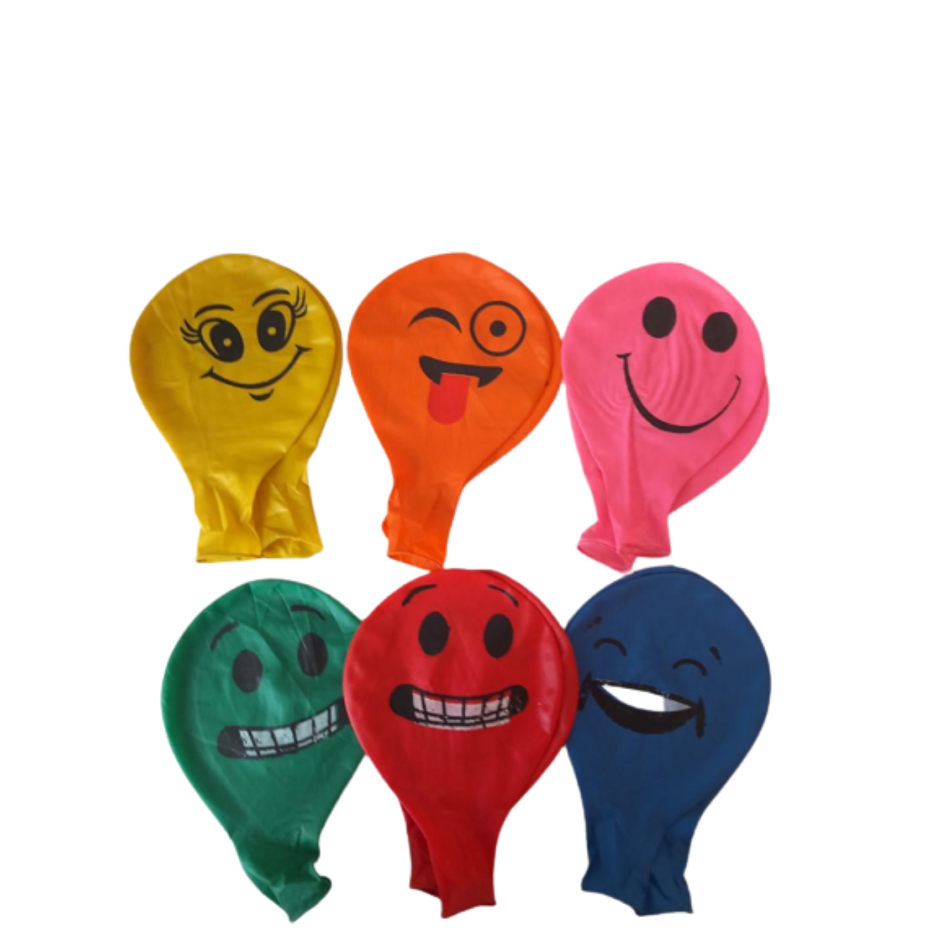 Pachet 20 baloane XL, multicolor din latex rezistent, cu fete ...