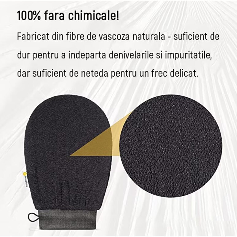 Set 2 manusi exfoliante, Viscoza, 15 x 20 cm, Negru - eMAG.ro