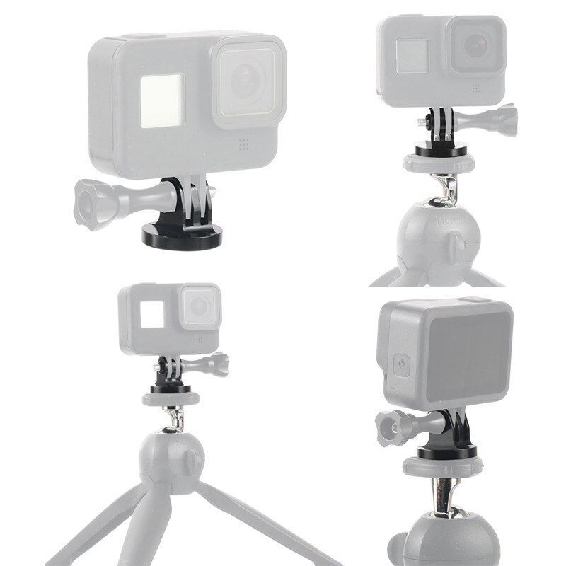 Adaptor monopied, Aluminiu, Pentru camera video sport, 1/4", Negru ...